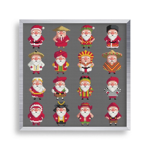 25 Christmas Cross Stitch Mini Ornaments Pattern Set Tiny - Etsy