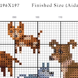 Tiny Cross Stitch Dogs Set , Mini Cross Stitch Husky , Small Easy ...