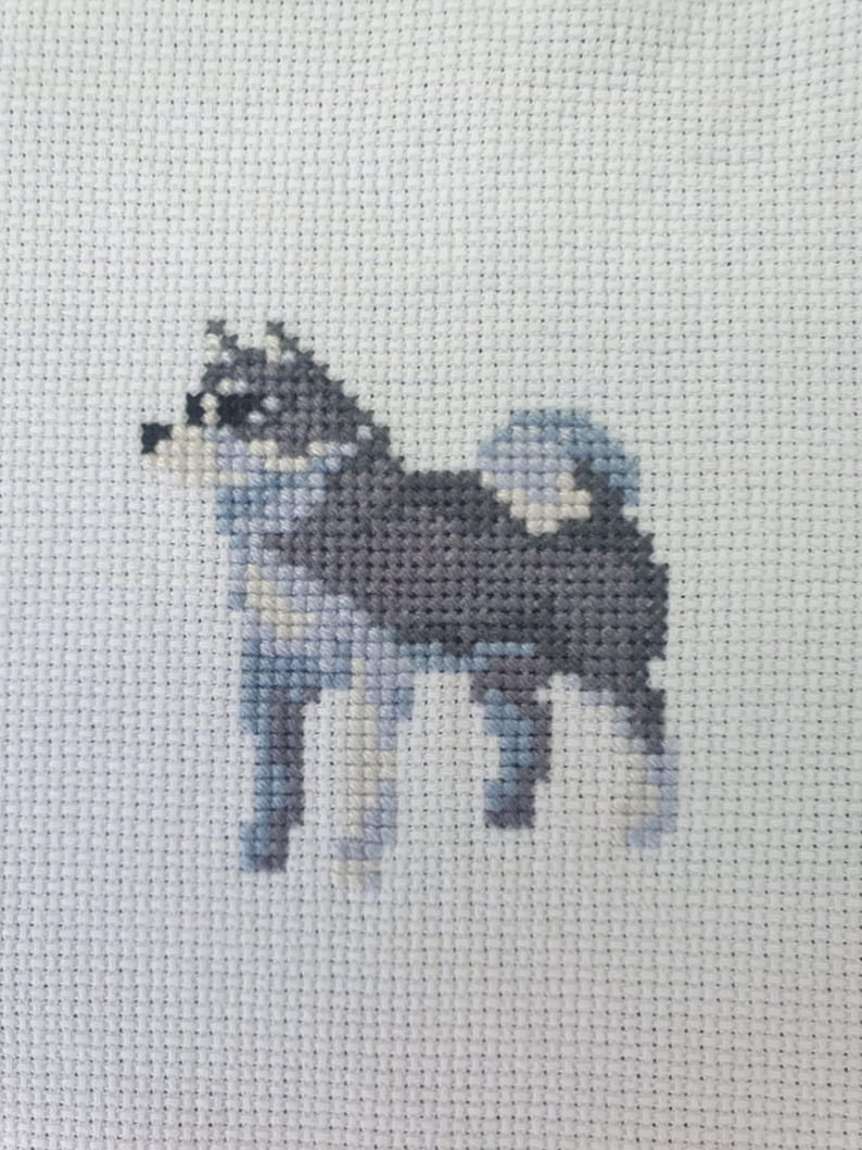 Tiny Cross Stitch Dogs Set Mini Cross Stitch Husky Small - Etsy