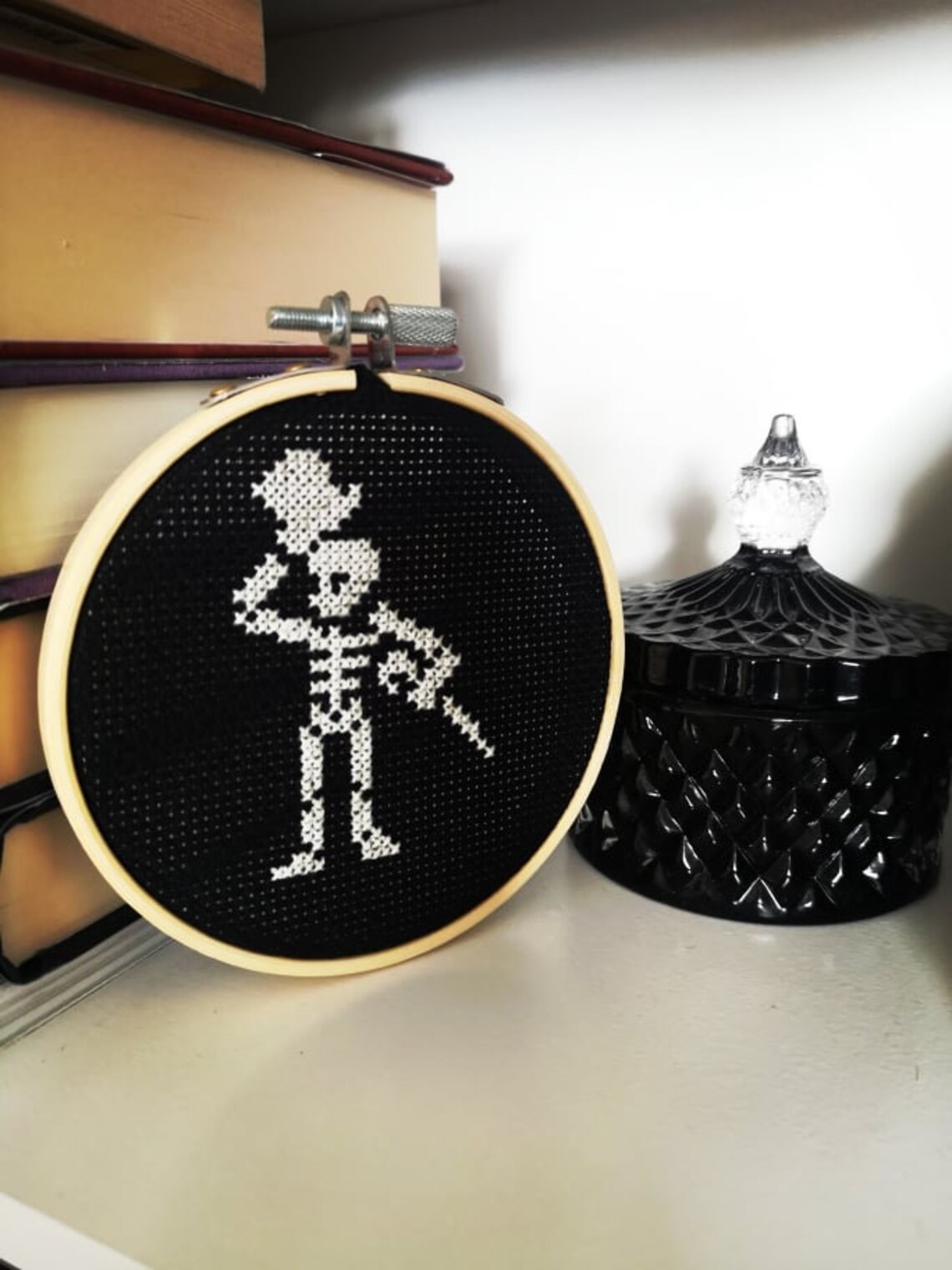 20 Funny Tiny Cross Stitch Skeleton Set , Mini Cross Stitch Halloween ...