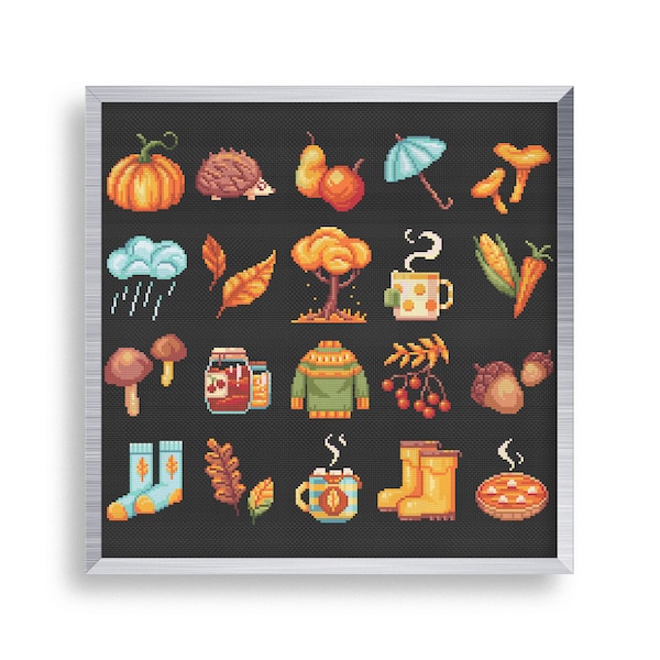 Fall Cross Stitch Pattern - Etsy