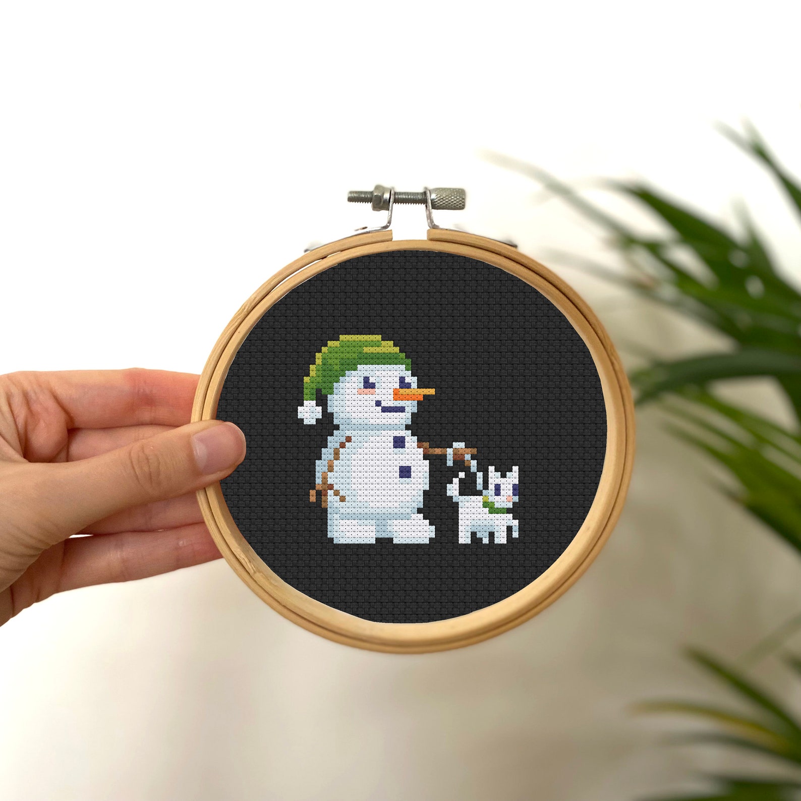 20 Christmas Cross Stitch Mini Snowmen Pattern Set , Tiny Cross Stitch ...