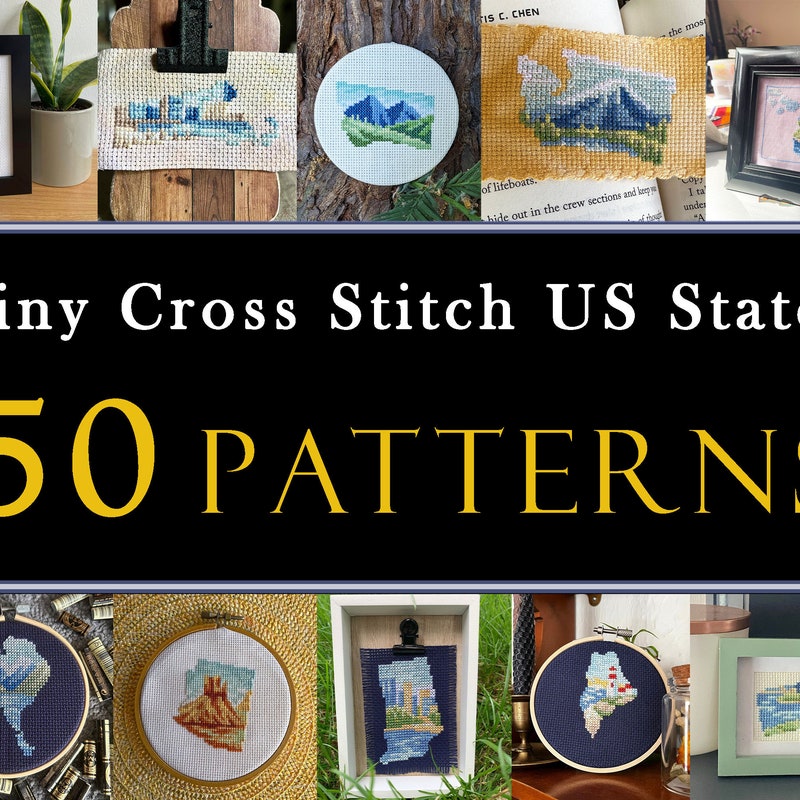 Simple State Cross Stitch - Etsy