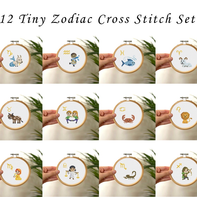 Small Zodiac Cross Stitch Pattern - Etsy