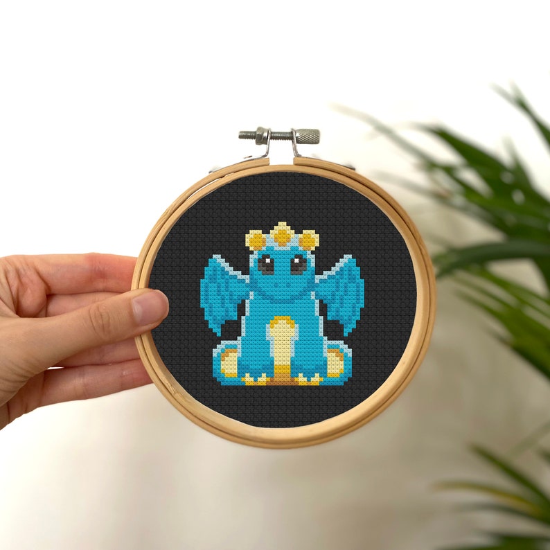 Cute Dragon Cross Stitch Pattern Set, Mini Fantasy Creatures (PDF ...