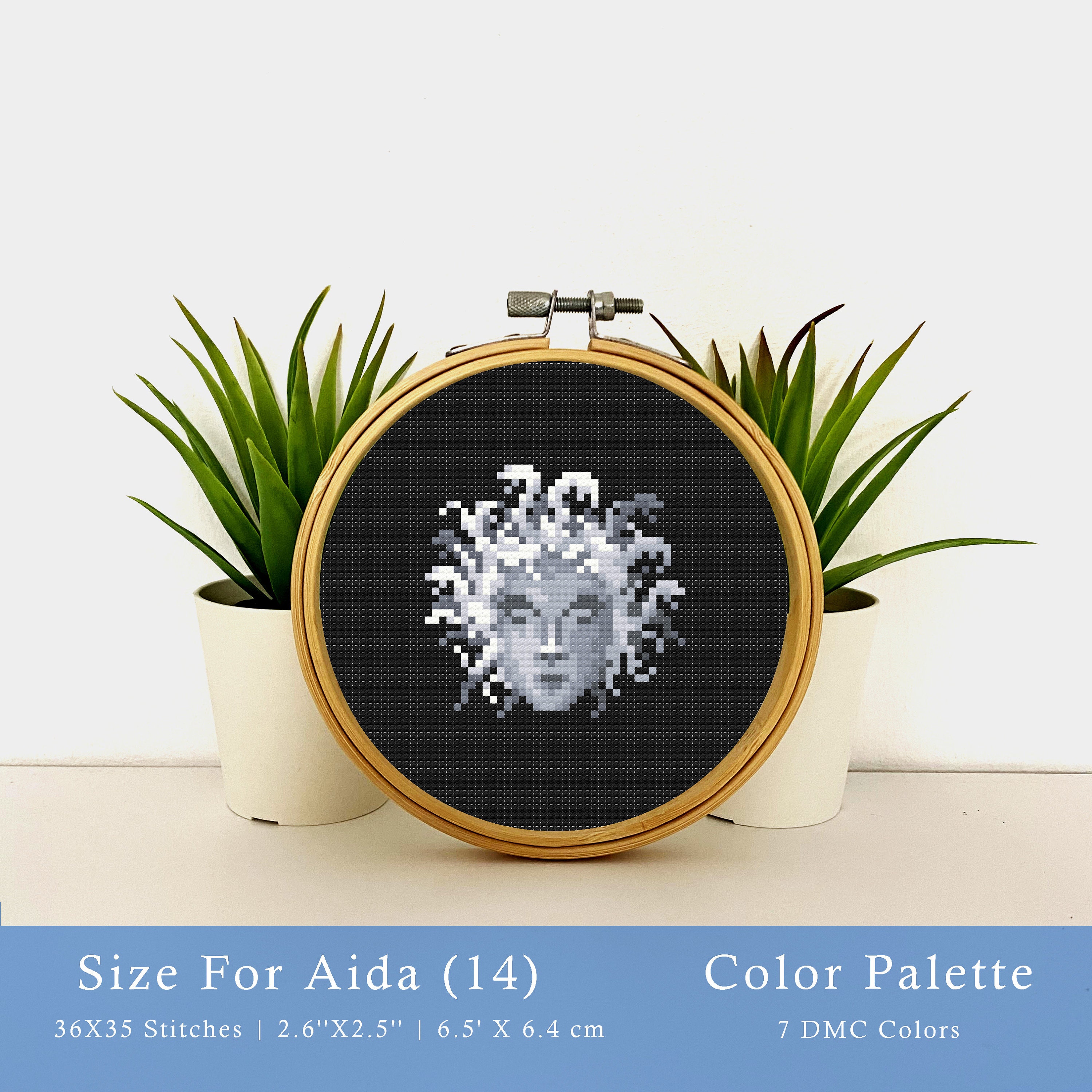 Tiny Cross Stitch Medusa Pattern Mini Cross Stitch Greek - Etsy