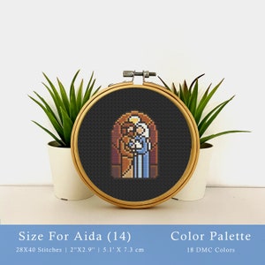 20 Tiny Stained Glass Cross Stitch Pattern Set , Mini Cross Stitch ...