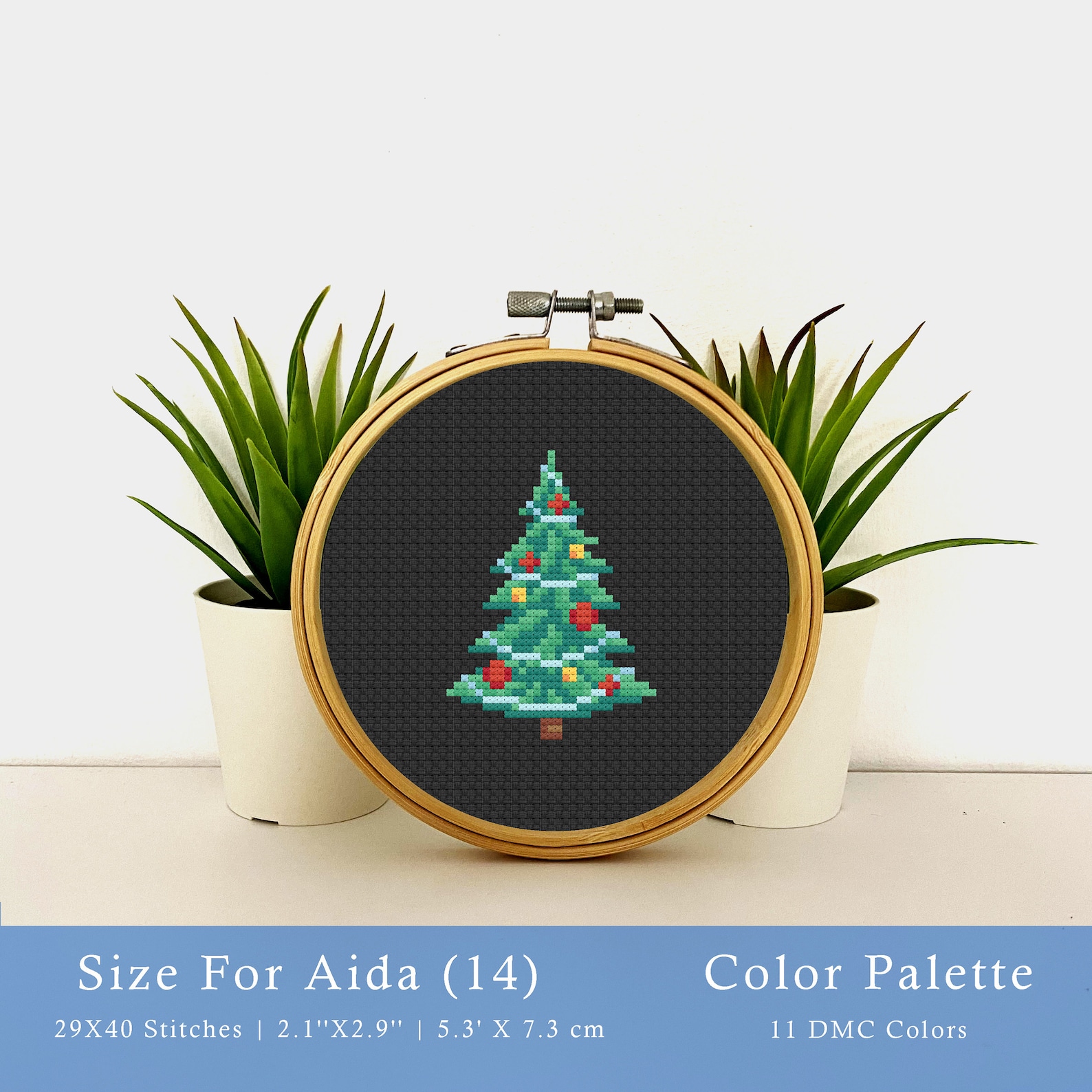 20 Tiny Cross Stitch Christmas Trees Set Mini Star Cross - Etsy