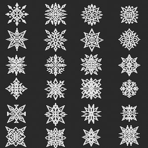 Tiny Cross Stitch Snowflake , Mini Cross Stitch Ornaments , Small Easy ...