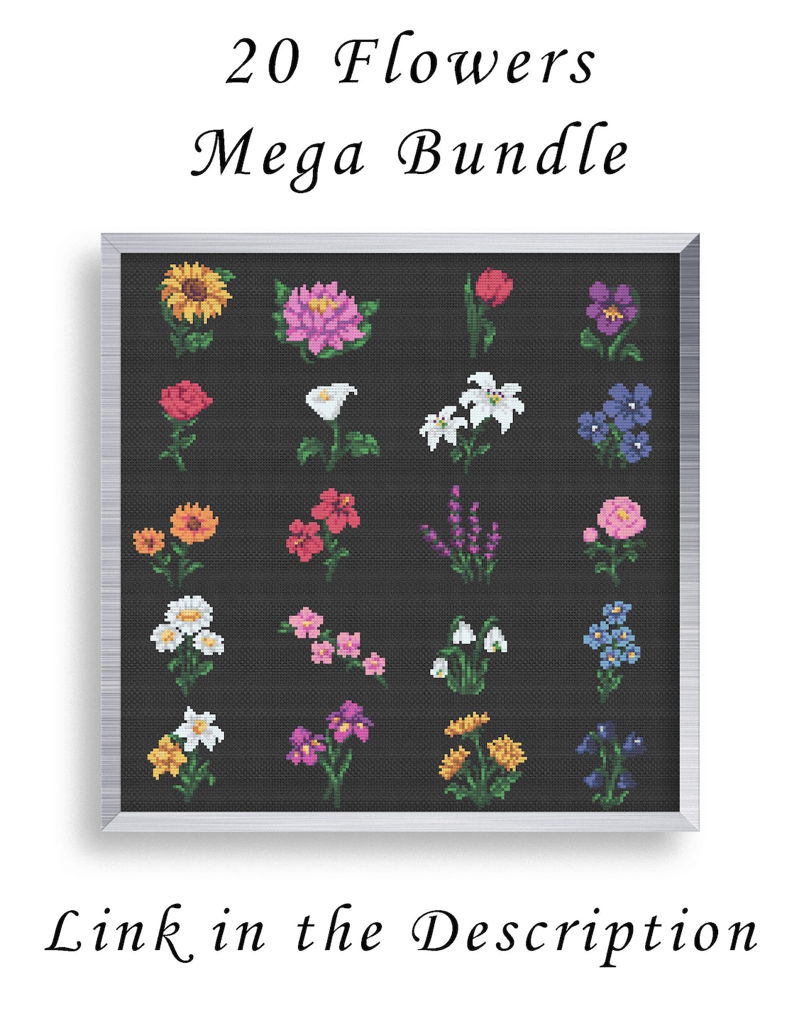 Tiny Cross Stitch Sunflower Mini Cross Stitch Flower Small - Etsy