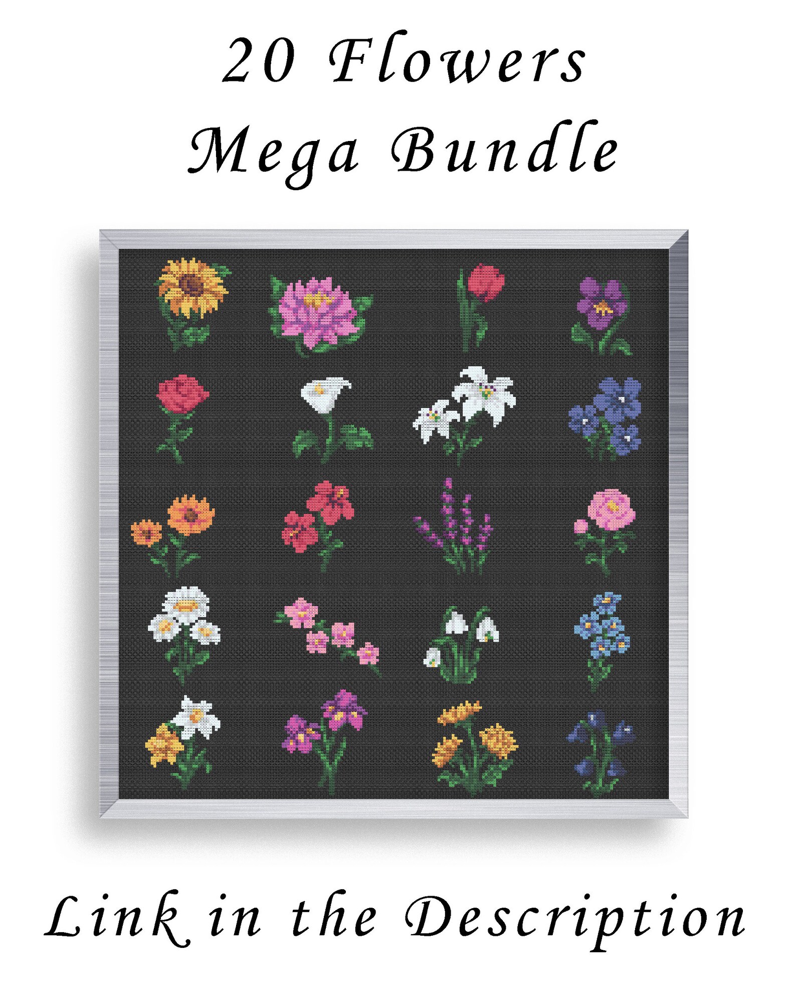 Tiny Cross Stitch Sunflower Mini Cross Stitch Flower Small - Etsy