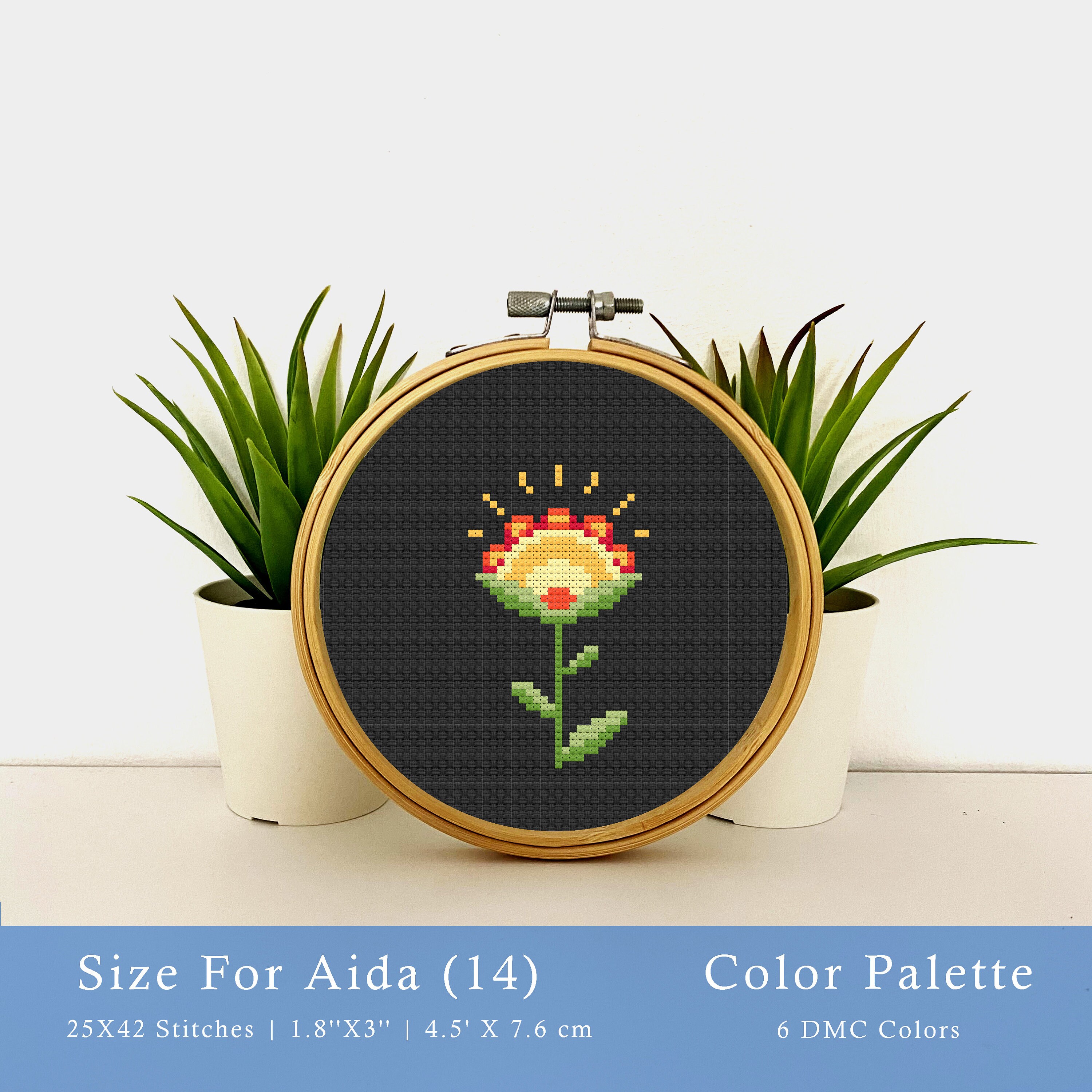 20 Tiny Cross Stitch Folk Flower Set , Mini Cross Stitch Bundle , Small ...