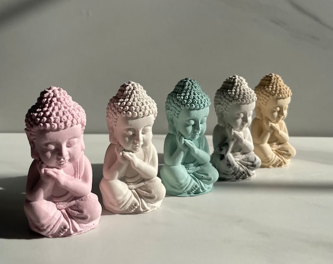 Miniature Buddha Figure , A Set 6pcs , Single Sell , Small Monk ...