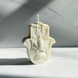 Small Hamsa Candle | Hamsa Decor | Natural Candle | Organic Candle ...