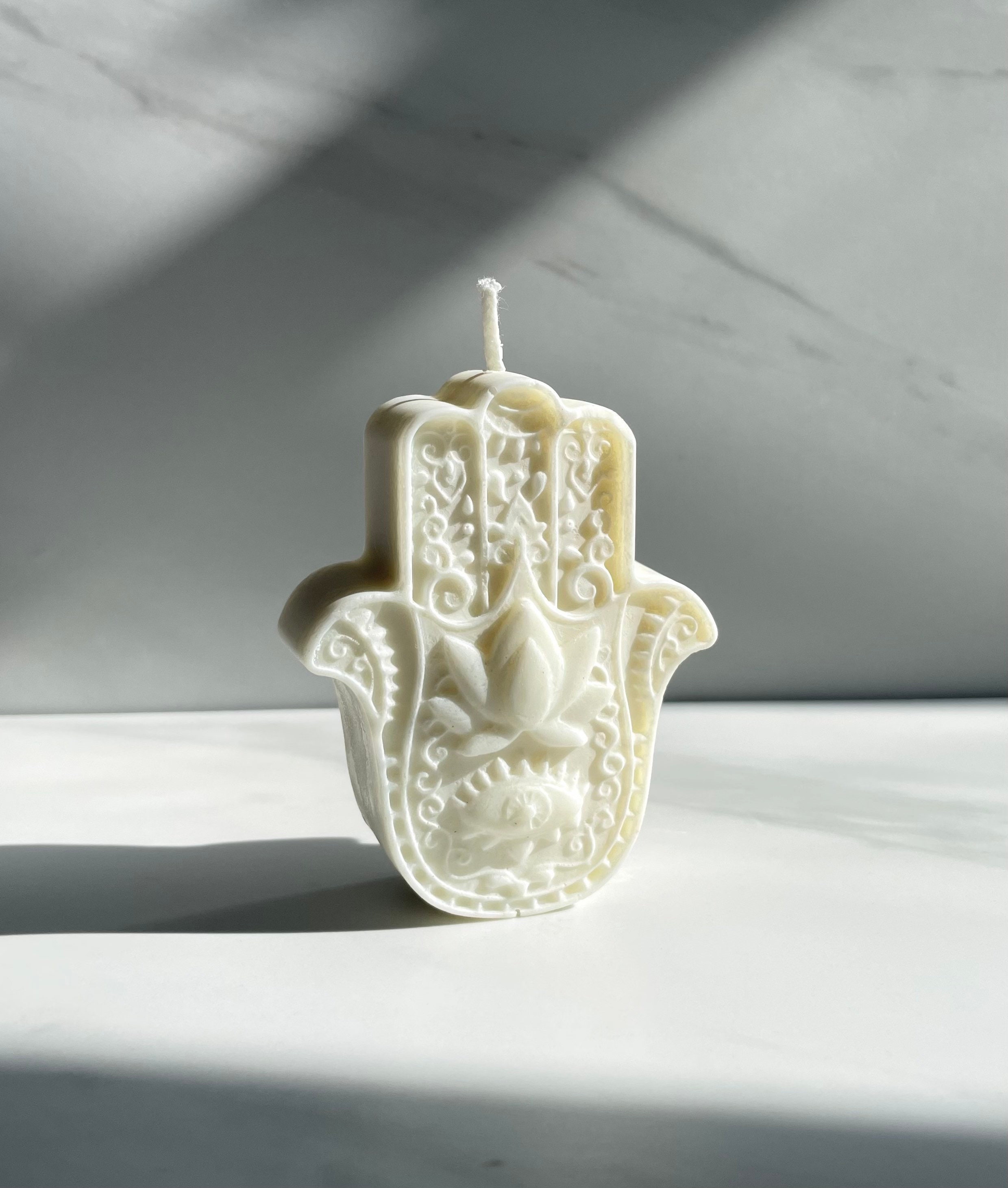 Small Hamsa Candle | Hamsa Decor | Natural Candle | Organic Candle ...