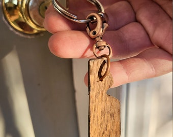 Bourbon Barrel Oak Secret Compartment Keychain Made From - Etsy