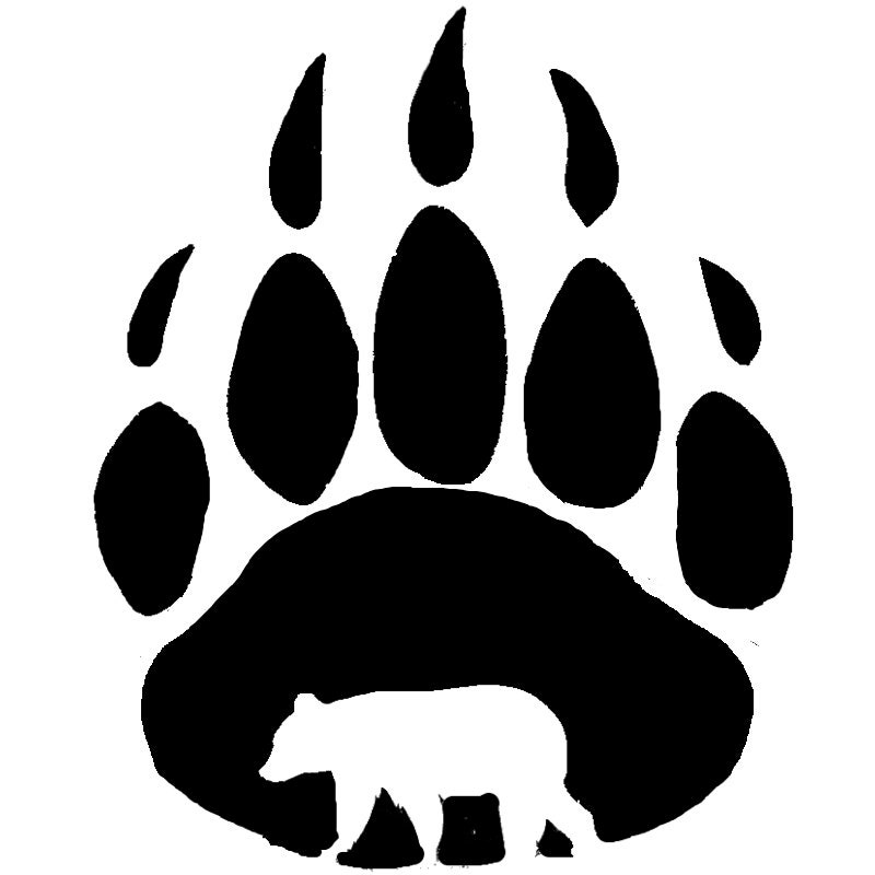 Black Bear Paw Print Silhouette - Digital Download - Etsy