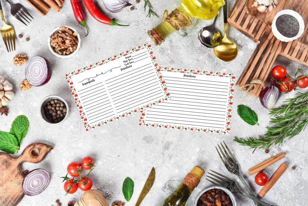 Recipe Cards - Digital Download [10 Designs] - Etsy