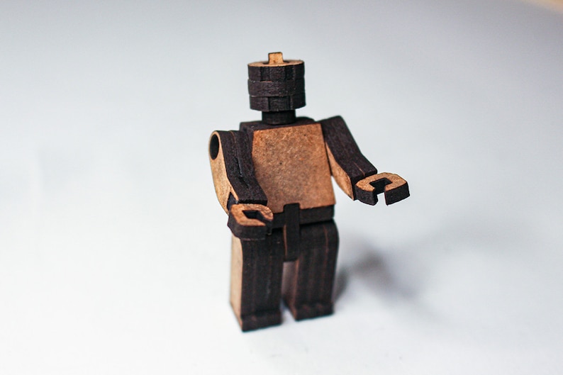 Wooden Mini Figure Toy DIY Laser Cut, Svg Dxf Ai File, Instant Download ...