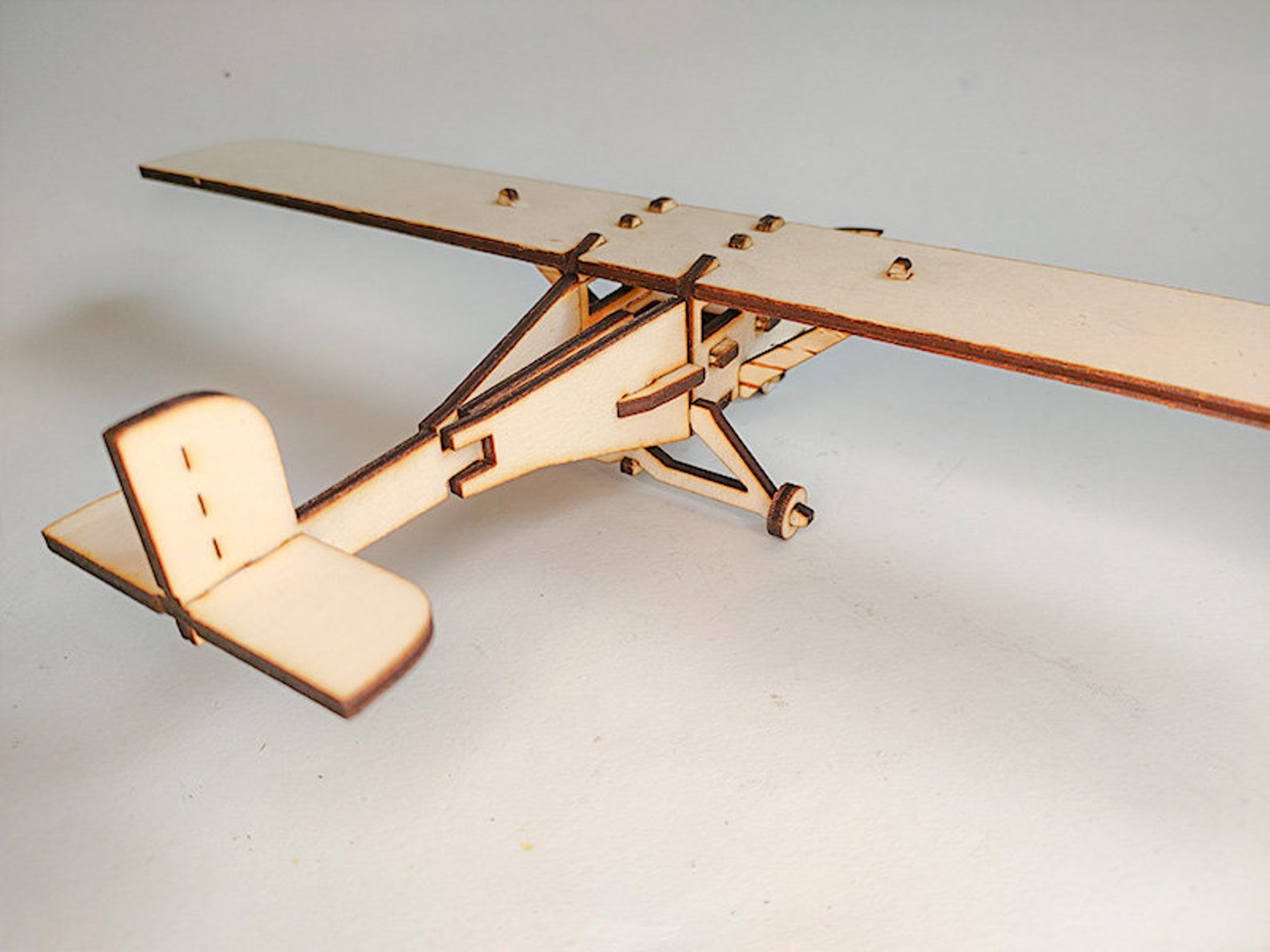 Small Toy Airplane Model for Laser Cut, Ai Svg Dxf File, DIY 3D Vector ...