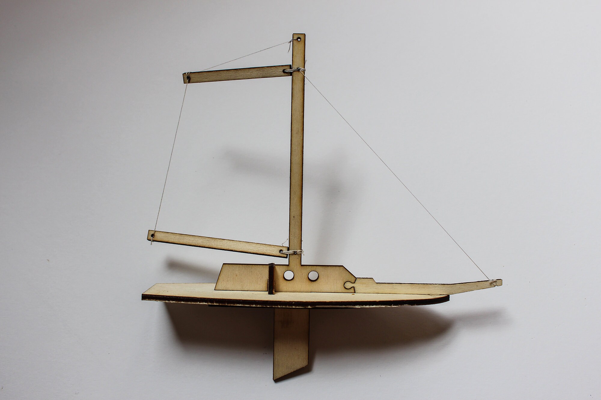 Lasercut Boat SVG File for 3mm Plywood Sailing Small 14cm Boat Vector ...