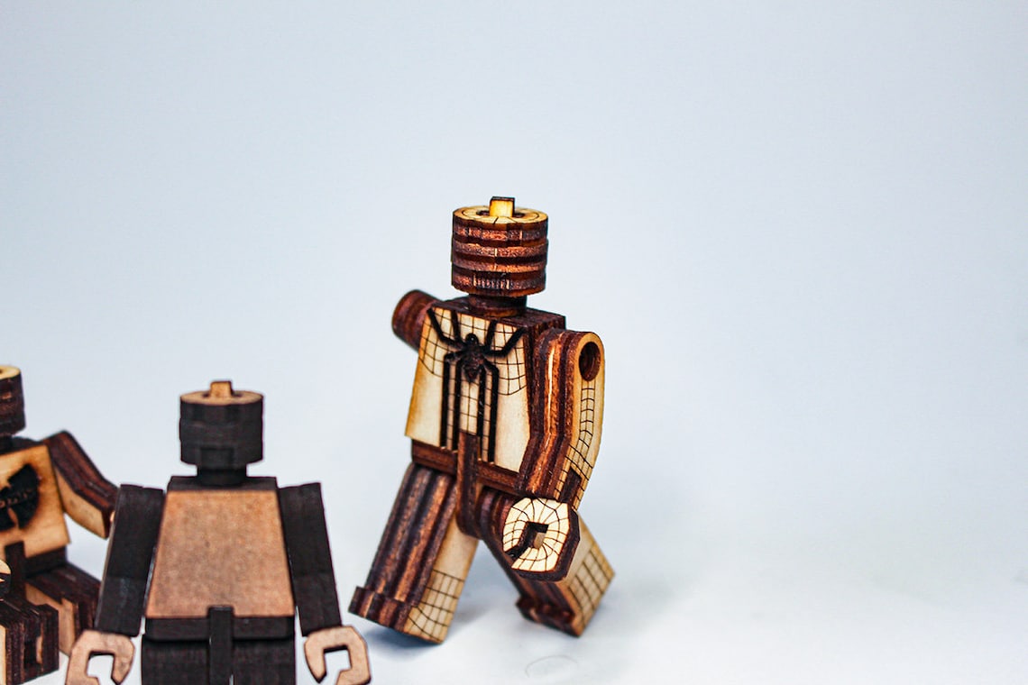 Wooden Mini Figure Toy DIY Laser Cut, Svg Dxf Ai File, Instant Download ...