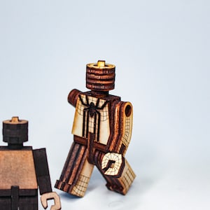 Wooden Mini Figure Toy DIY Laser Cut, Svg Dxf Ai File, Instant Download ...