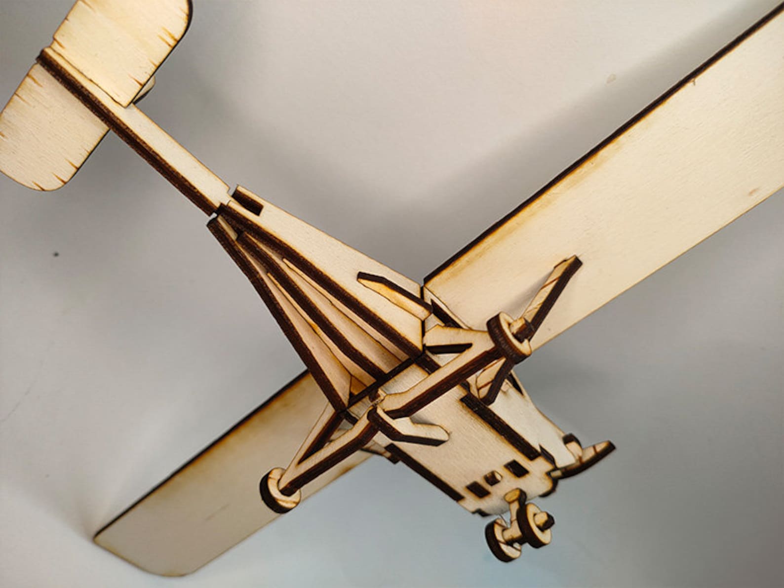 Small Toy Airplane Model for Laser Cut, Ai Svg Dxf File, DIY 3D Vector ...