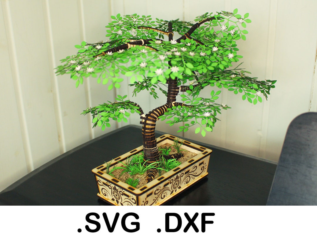 3D Bonsai Tree Laser Cut Svg Dxf Files for DIY Vector Model for 3mm ...