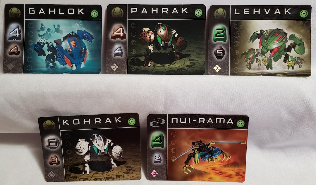Bionicle Collectible Cards, Game Cards, Trading Cards, Bionicle - Etsy