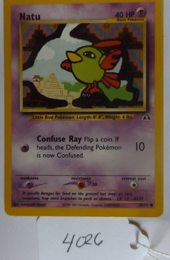 Natu Pokemon Card - Etsy