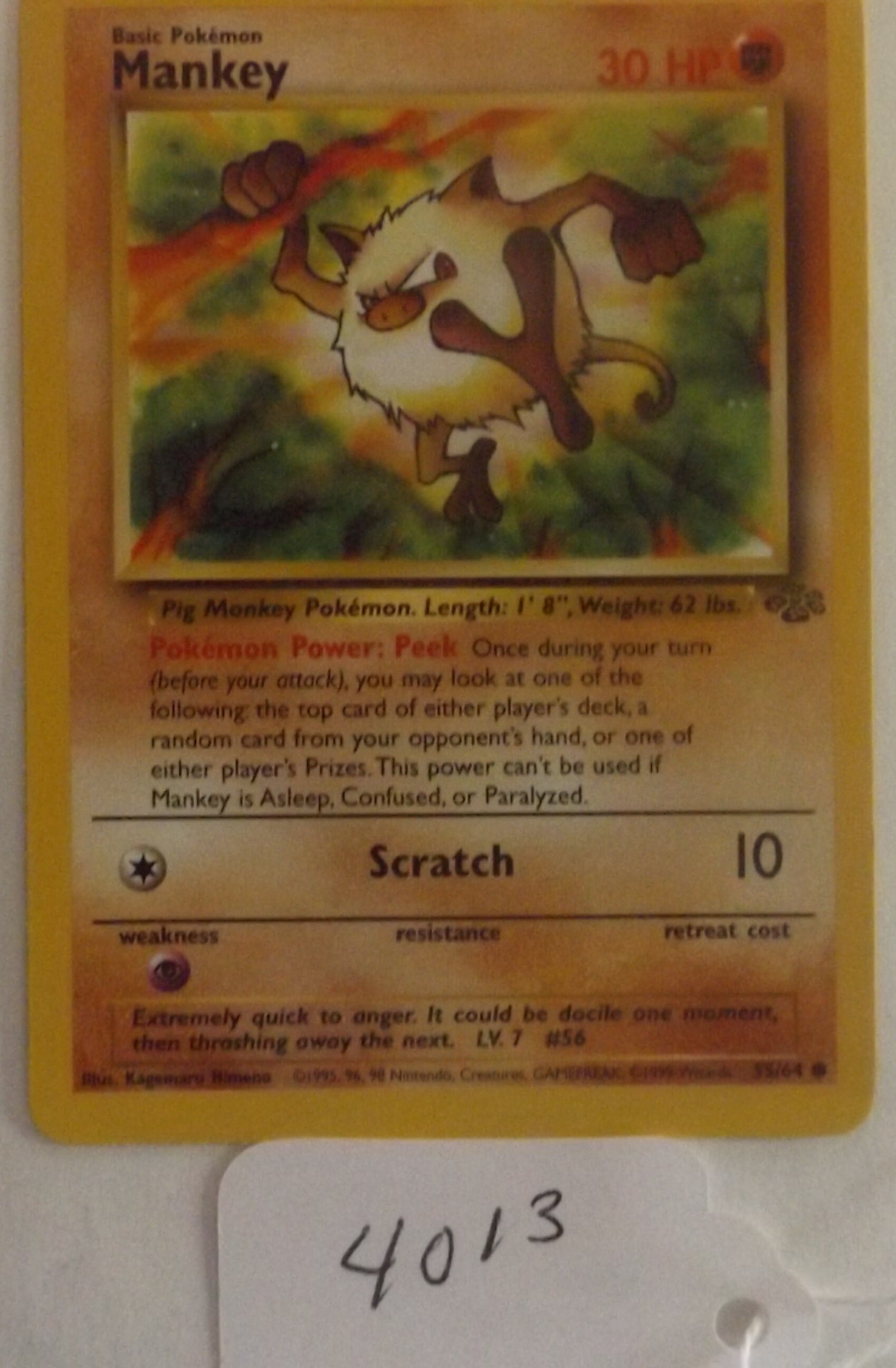 Mankey Pokemon Card, Pokemon, Trading Cards - Etsy