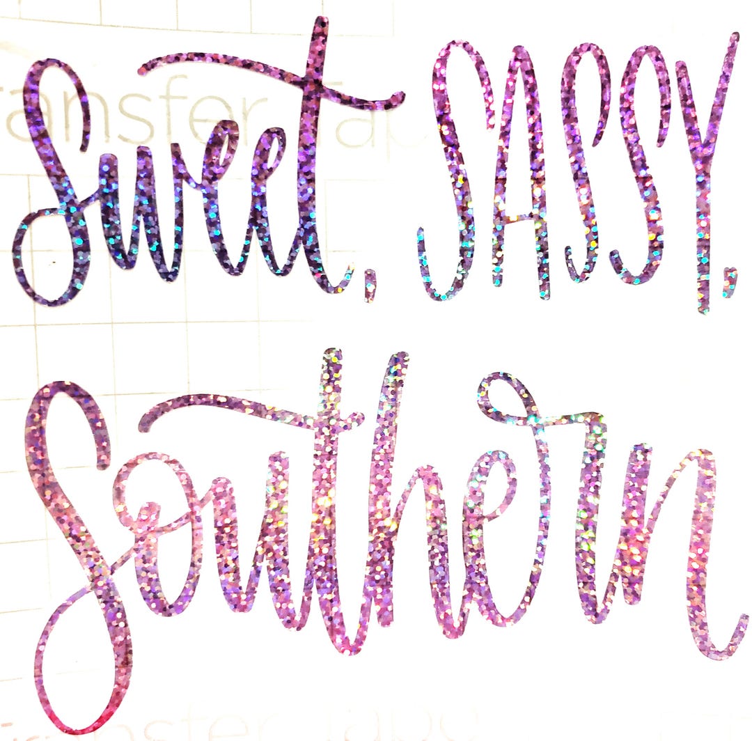 Holographic Sparkle Huckleberry Sweet, Sassy Southern Decal for Car ...
