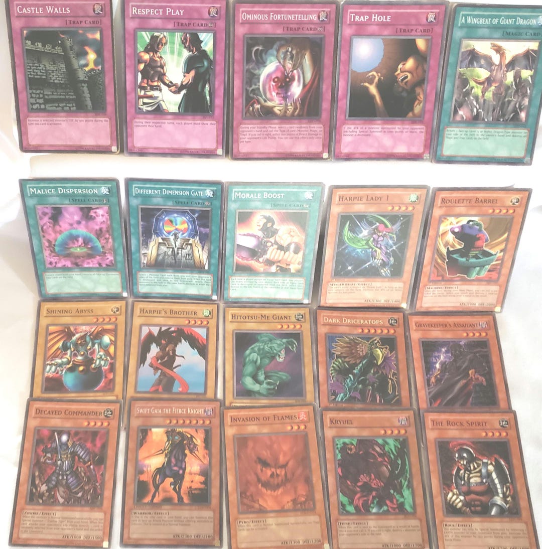 Yu-gi-oh Trading Cards, 20 Card Lot, Collectible Game Cards - Etsy