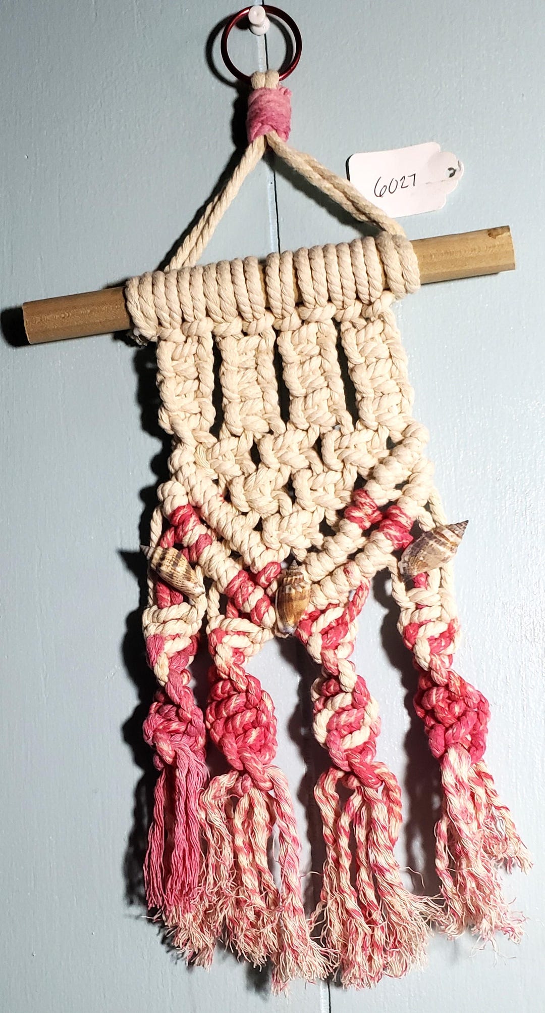 Small Macrame Wall Art With Seashells - Etsy