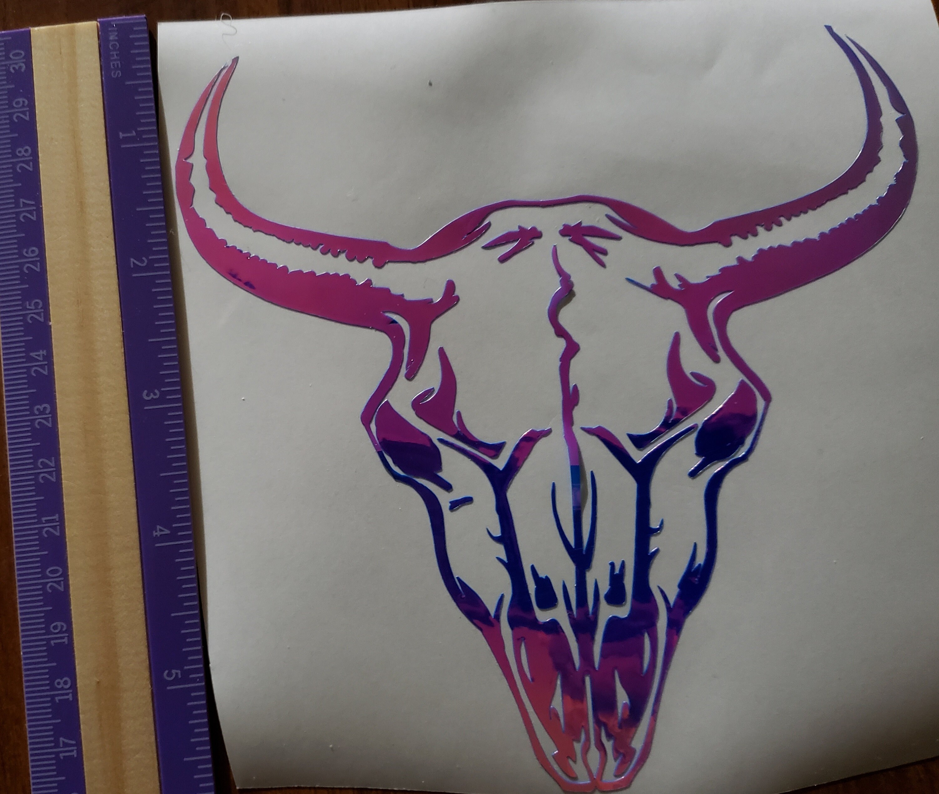 Holographic Blue Longhorn Decal for Car Windows License - Etsy
