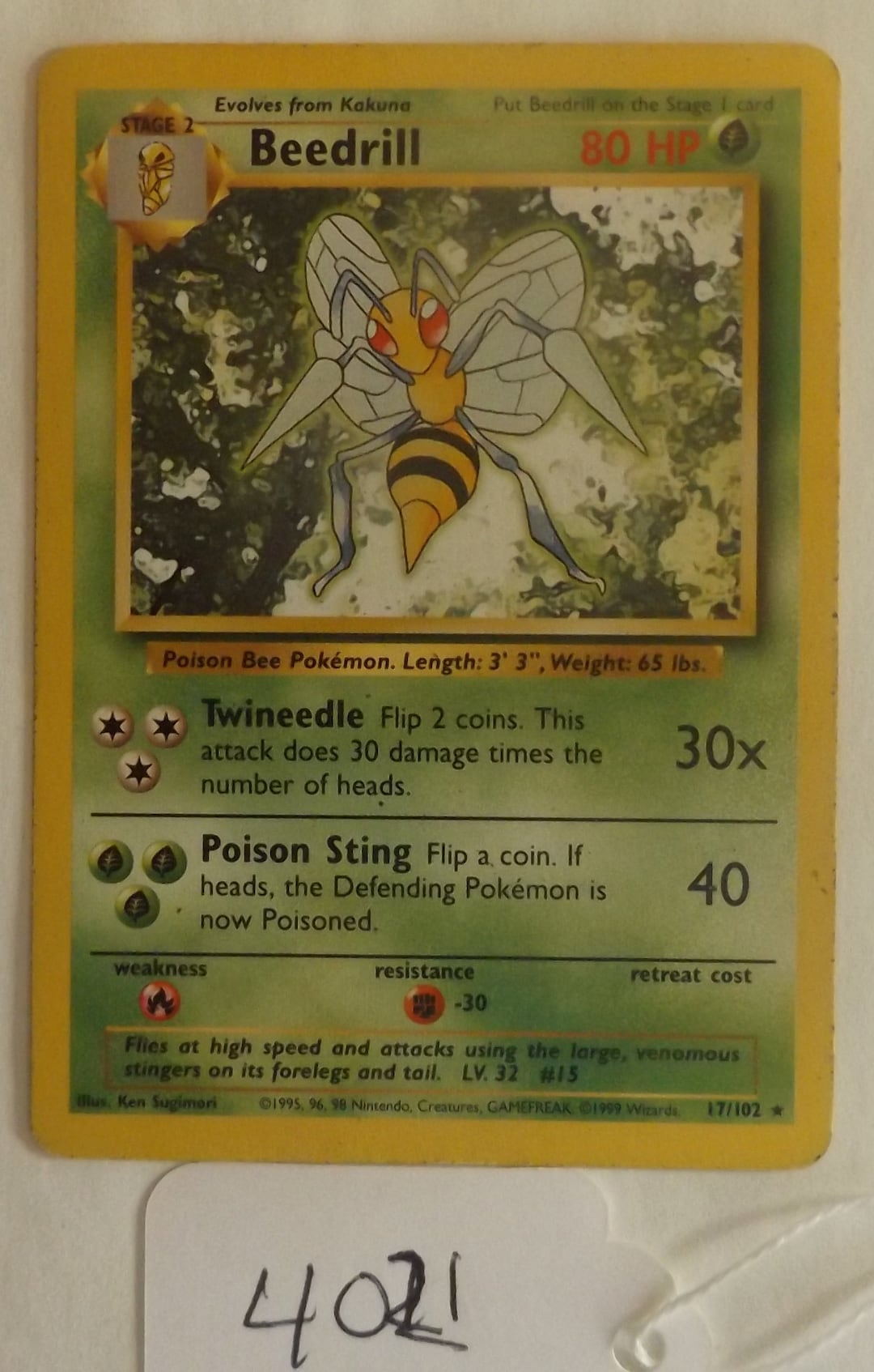Beedrill Pokemon Card, Pokemon Trading Cards, Trading Cards, Beedrill ...
