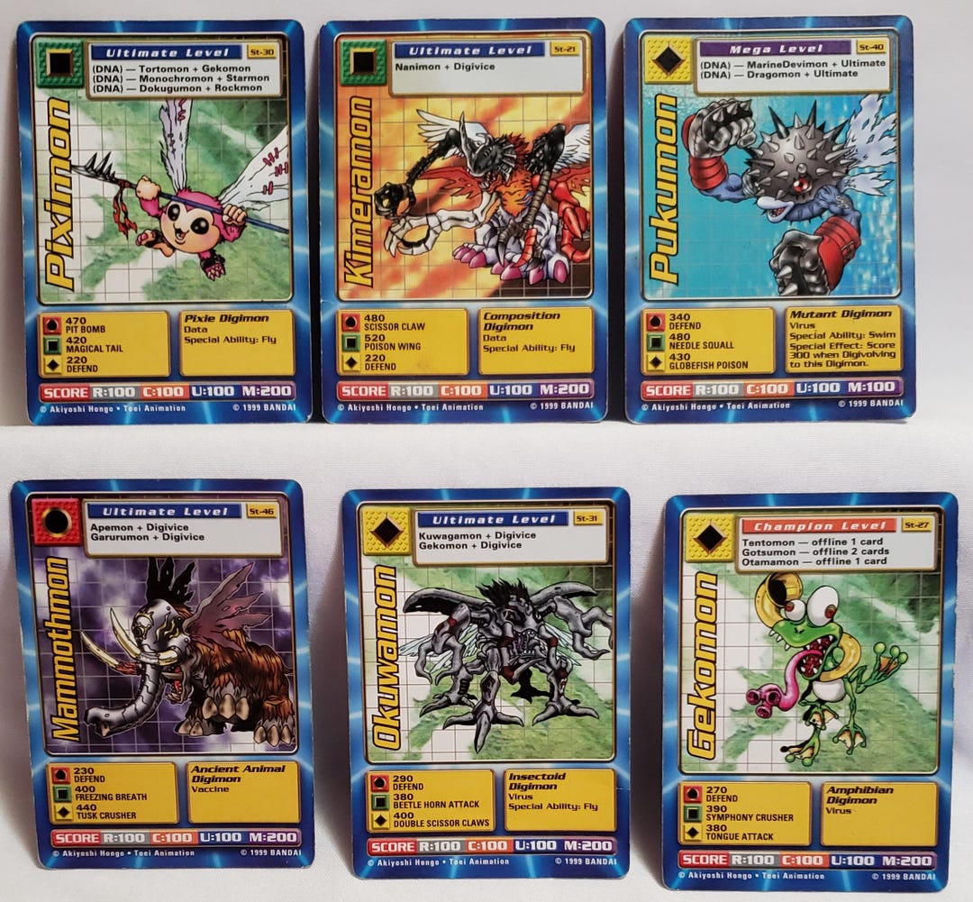 Digimon Collectible Cards, Game Cards, Trading Cards, Digimon - Etsy