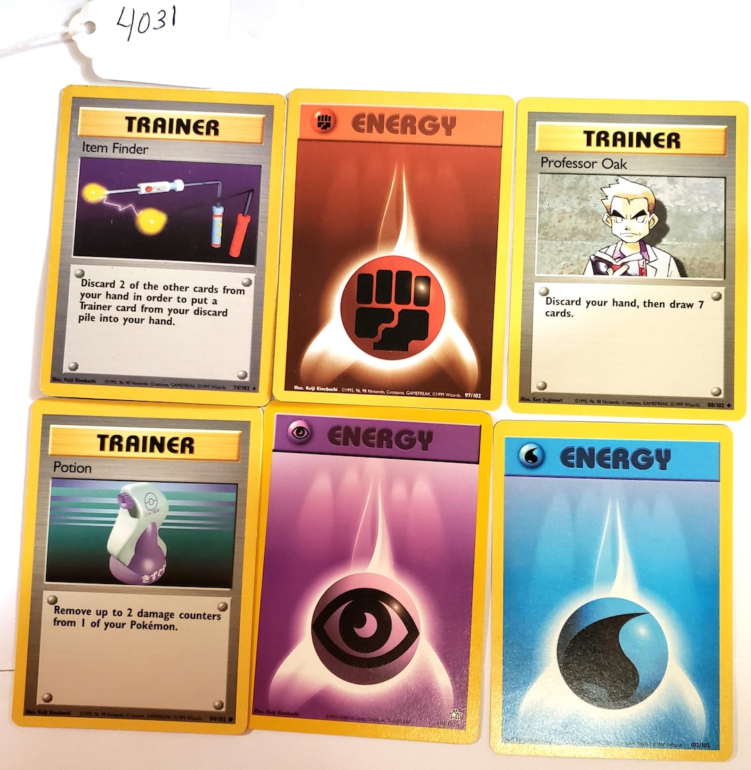 Pokemon Energy and Trainer Cards - Etsy