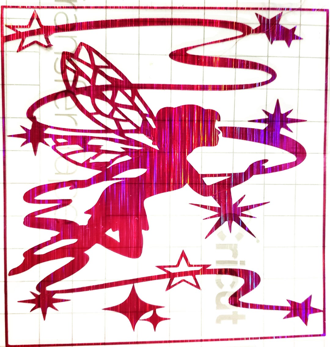 Powered by Pixie Dust Permanent Glossy Cherry Holographic Decal for Any ...