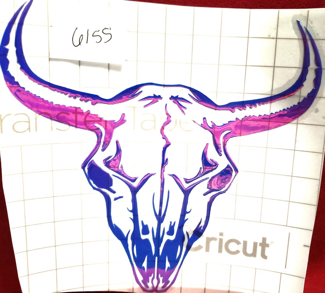 Holographic Blue Longhorn Skull Decal: Car/window Vinyl Sticker - Etsy