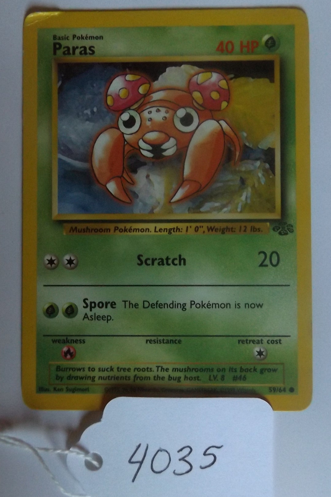 Paras Pokemon Card - Etsy