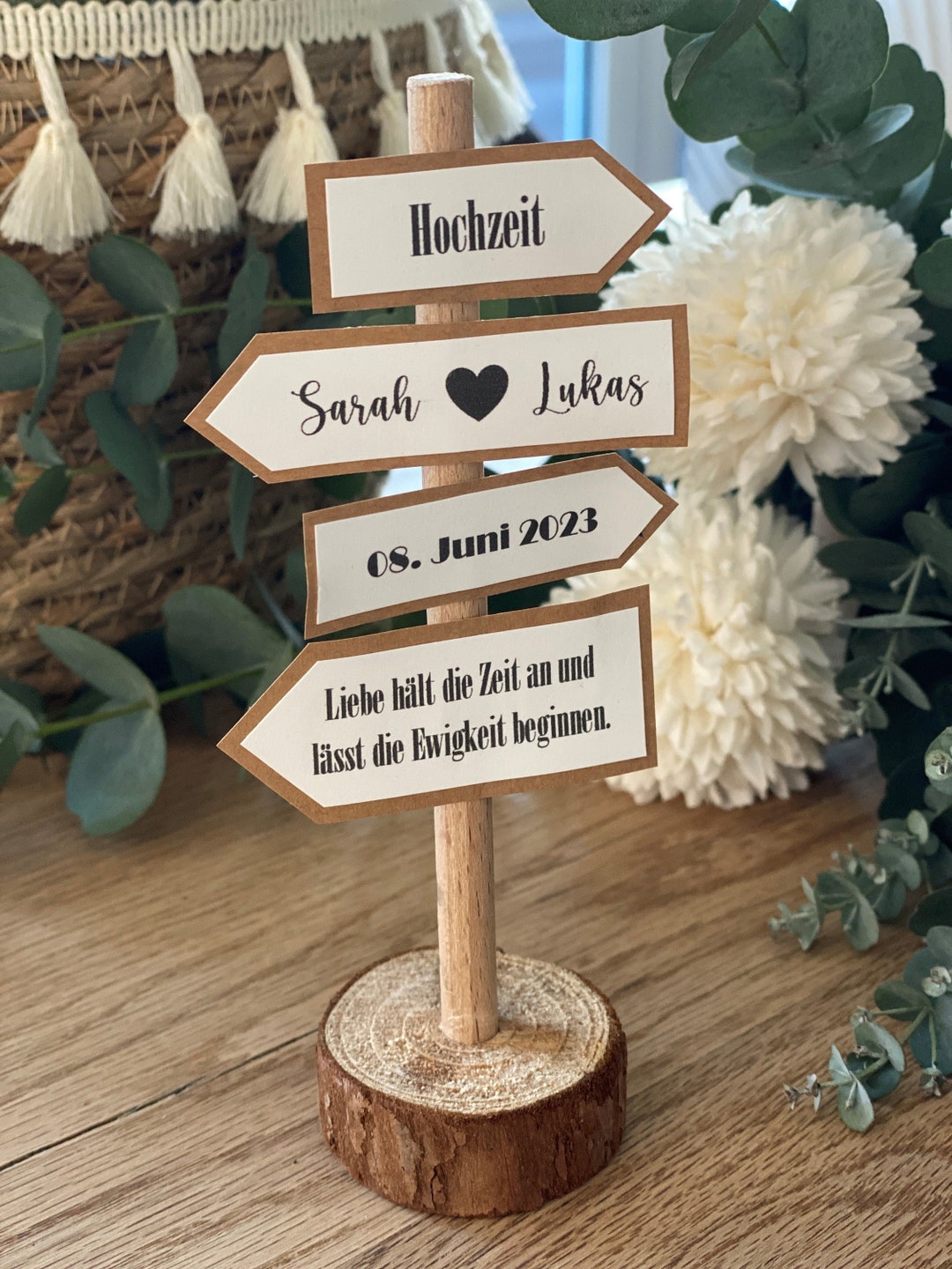 Small Signpost 15 Cm Including Signs // Gift Idea // Table - Etsy