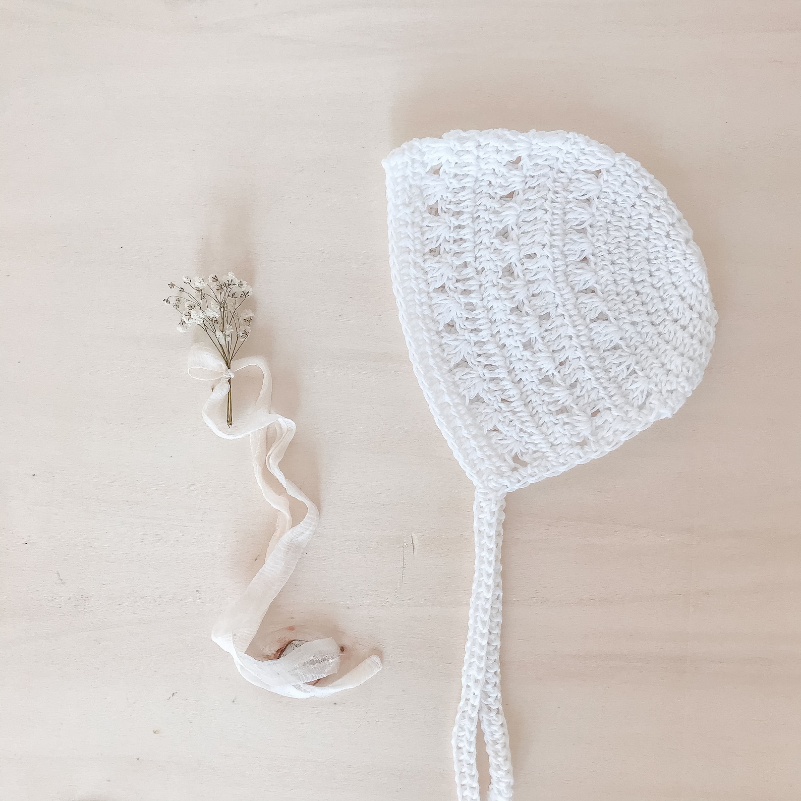 Crochet Pattern: Newborn Baby Bonnet Savannah, Crochet Hat Pattern ...