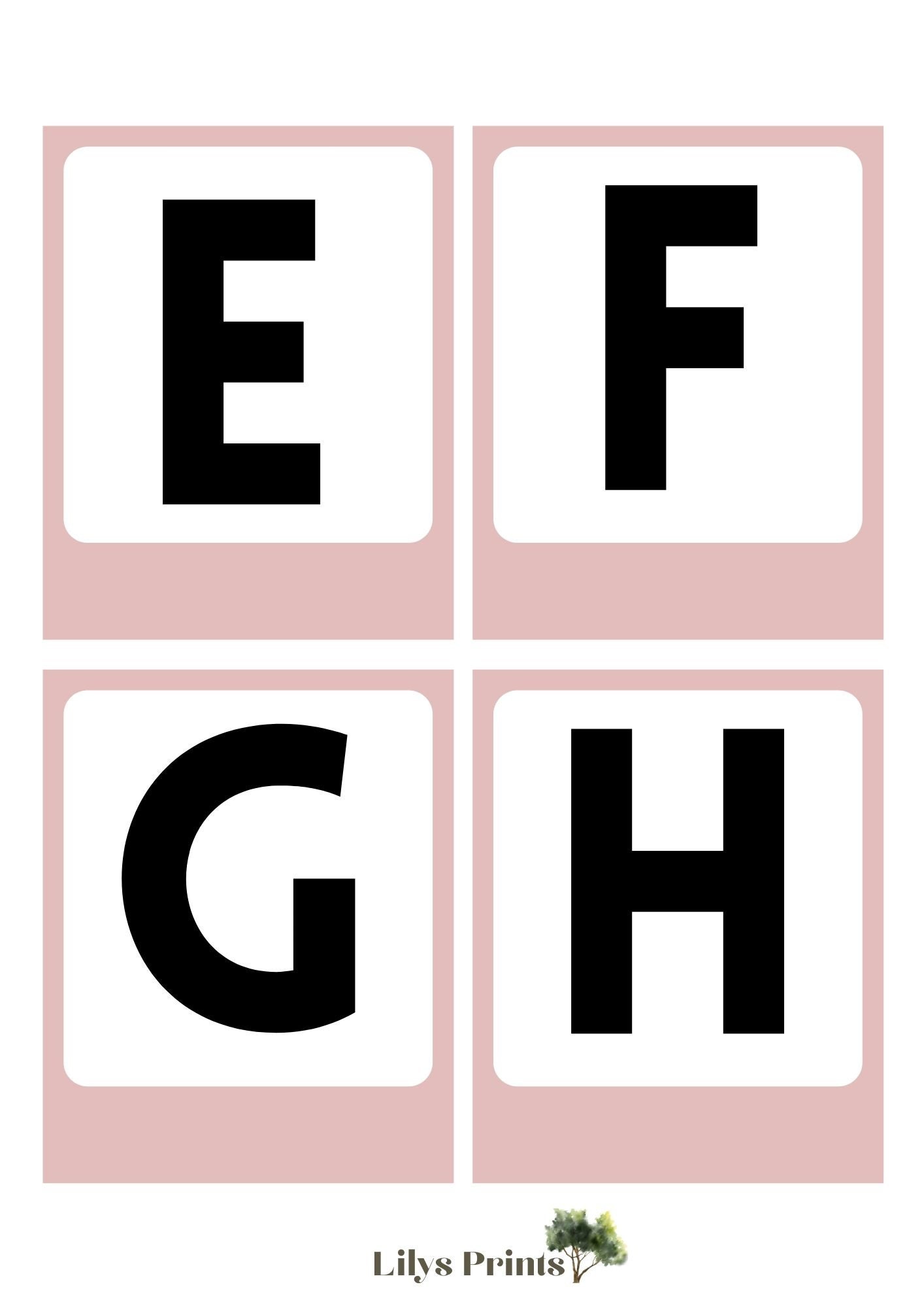 Letter Flash Cards 26 Flash Cards Education Learning Digital Download ...