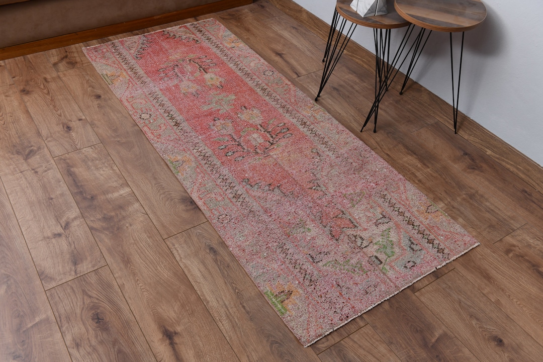 3x6 Runner Rug,handmade Rug,pink Rug 3x6,turkish Runner Rug,corridor ...