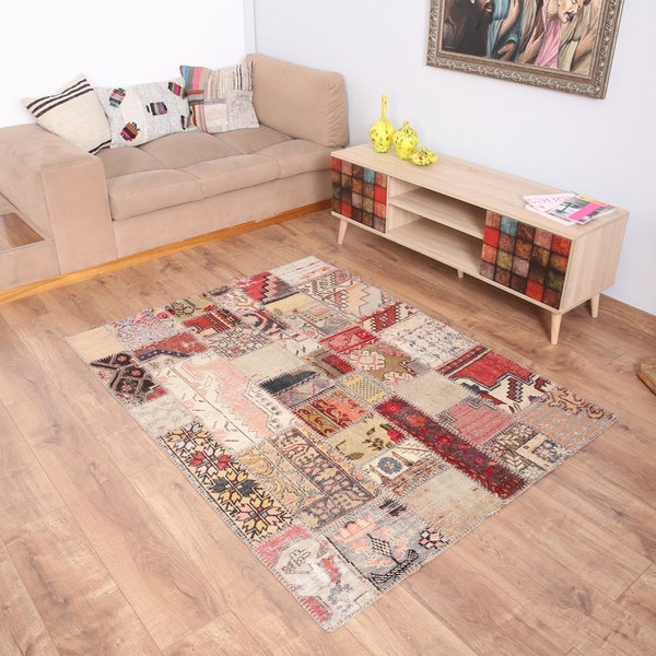 Gray Patchwork Rug - Etsy