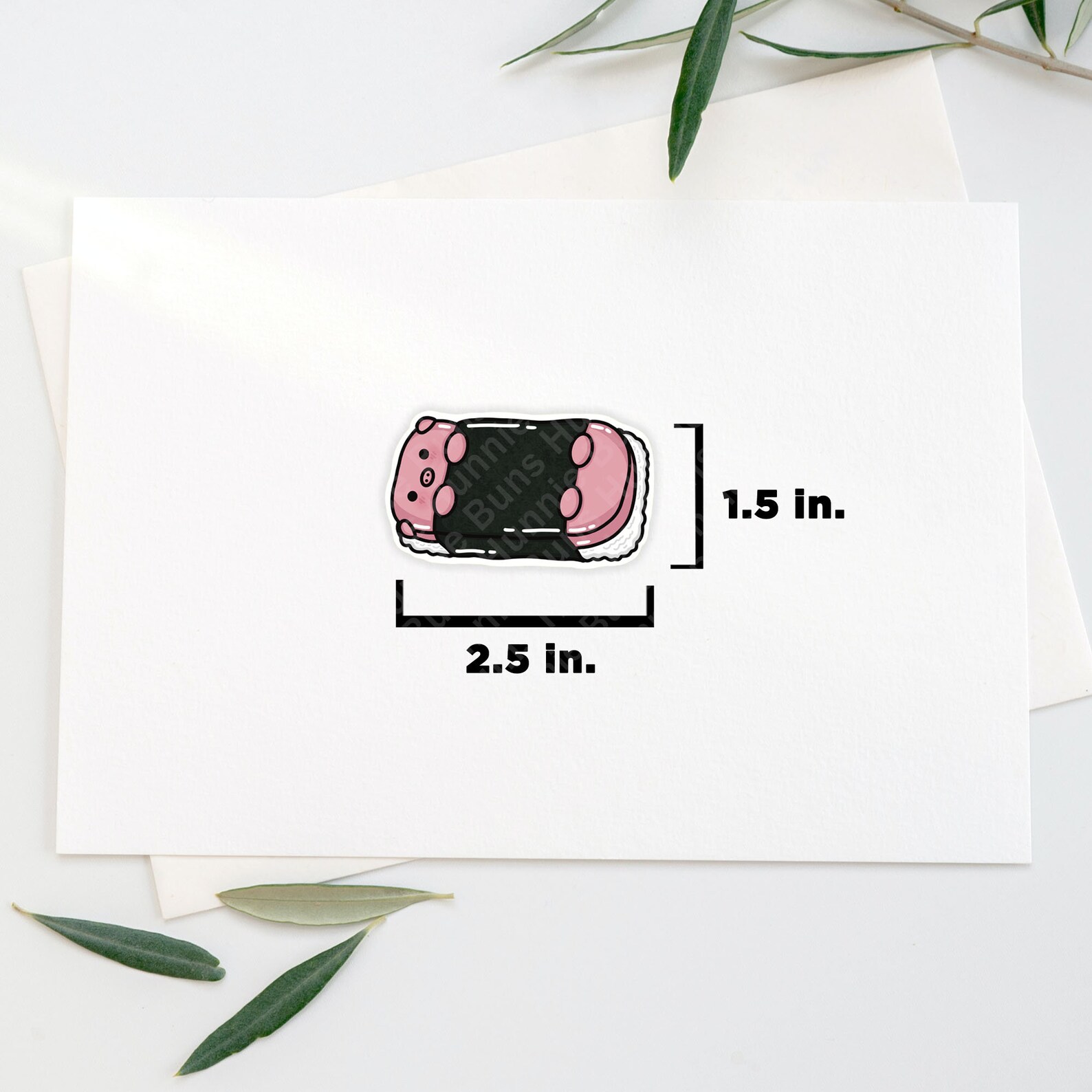Musubi Sticker, Hawaiian Food Sticker, Kawaii Sushi, Cute Pig Sticker ...