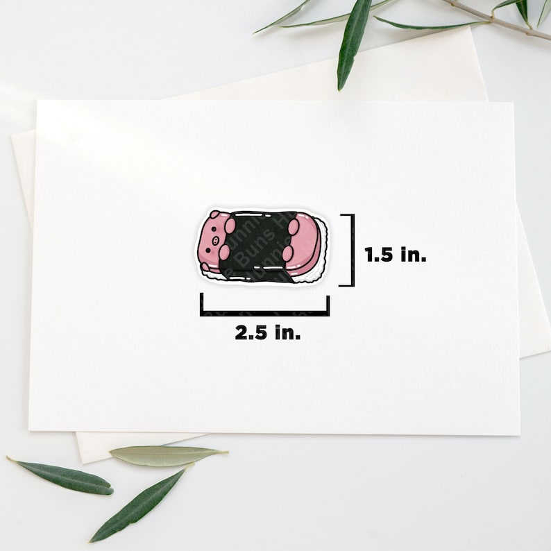 Musubi Sticker, Hawaiian Food Sticker, Kawaii Sushi, Cute Pig Sticker ...