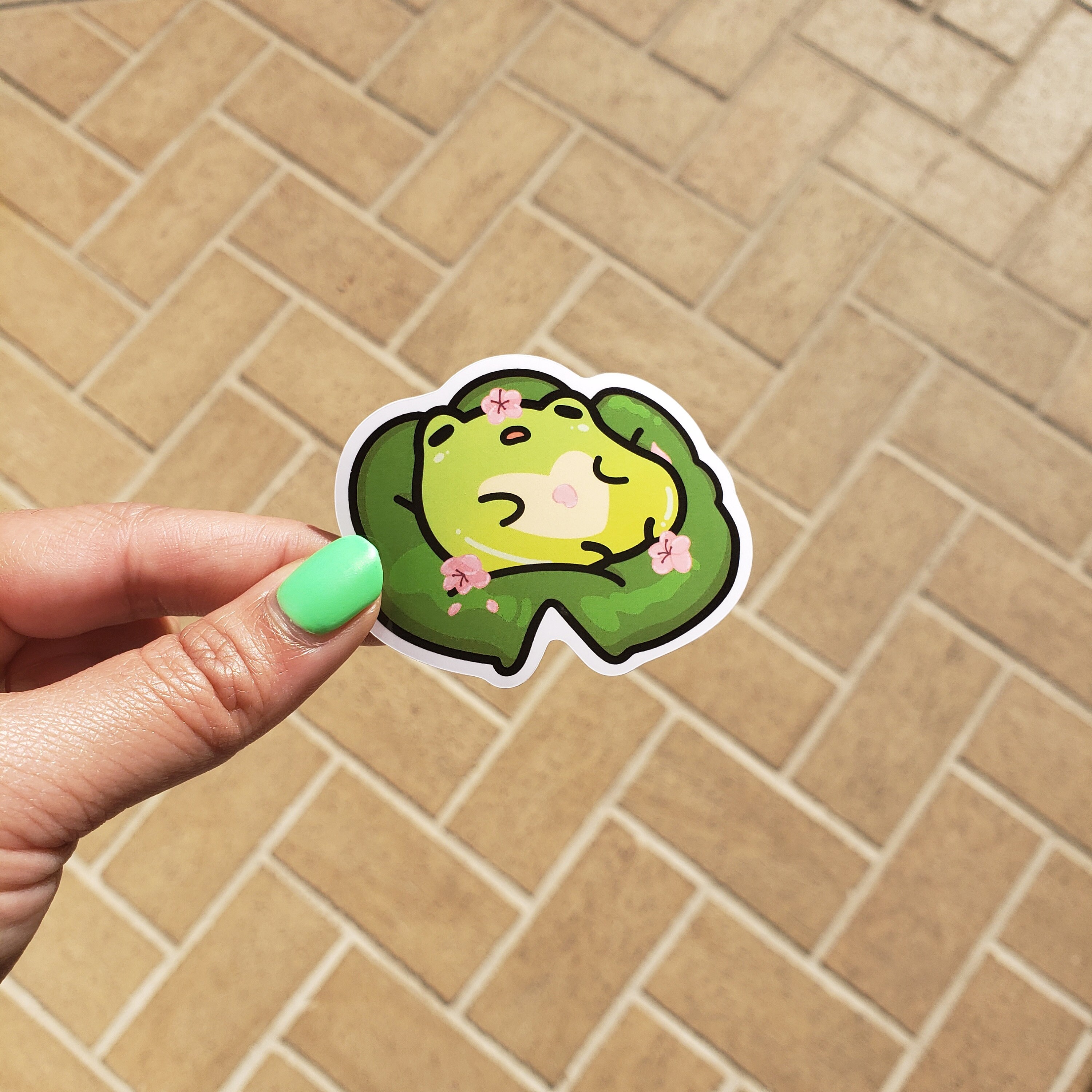 Froggy Sticker for Laptop, Kawaii Frog Sticker, Kawaii Sticker for ...